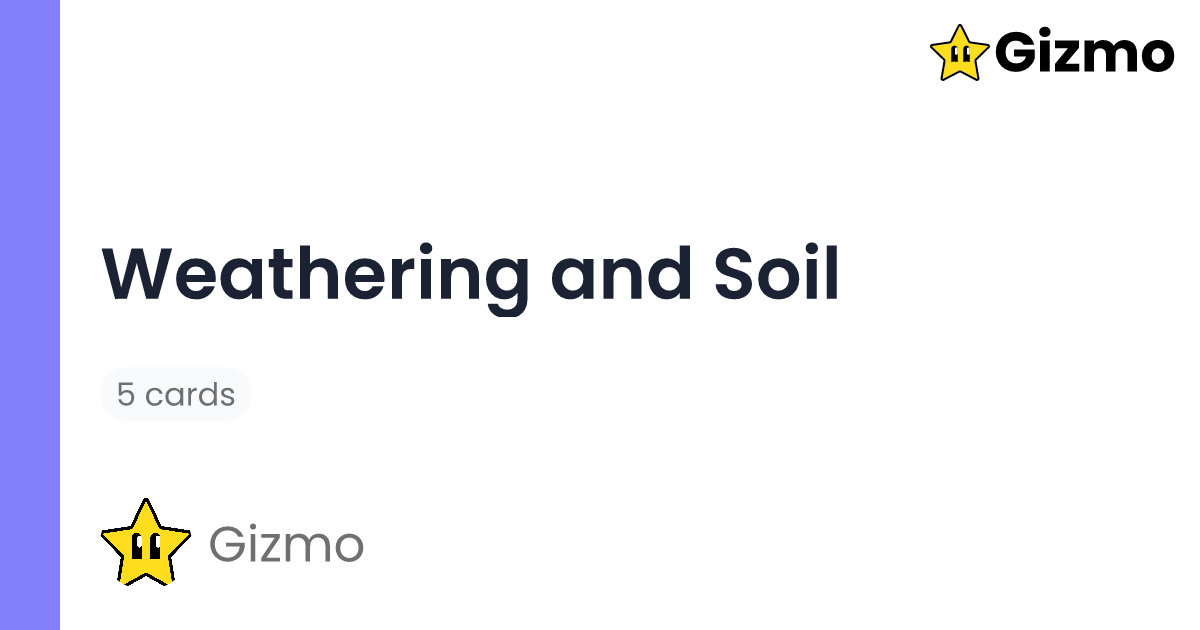 Weathering and Soil | Flashcards
