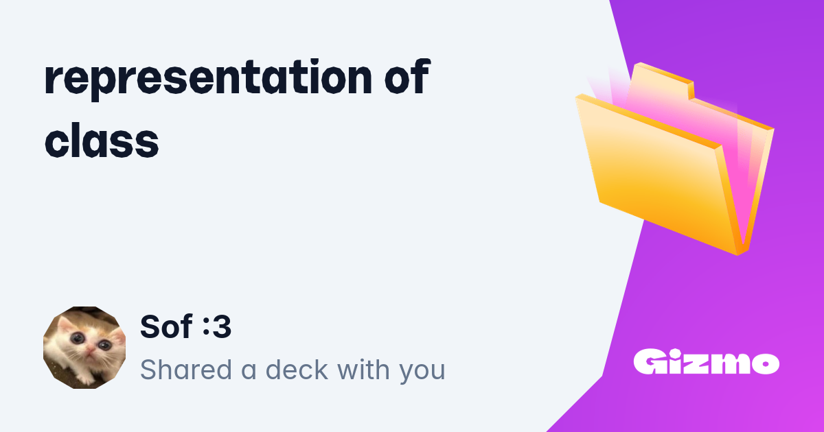 Representation Of Class | Flashcards