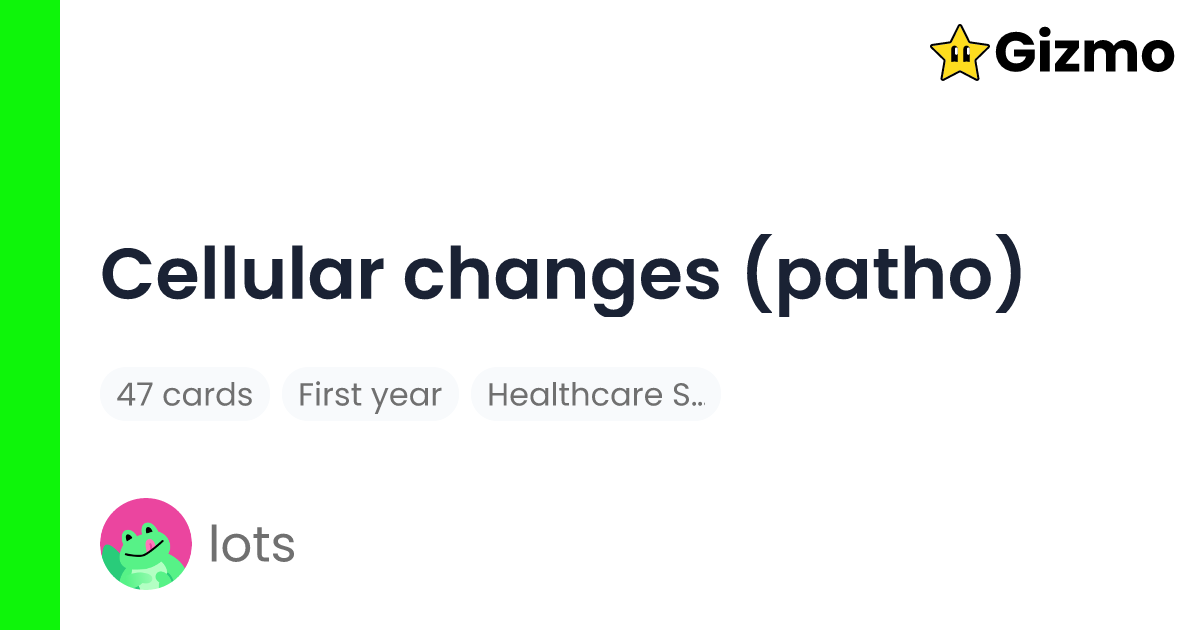 Cellular Changes (patho) | Flashcards
