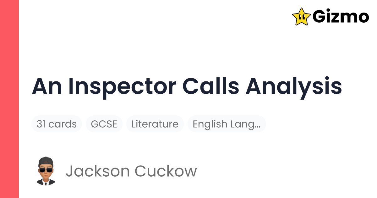 An Inspector Calls Analysis | Flashcards