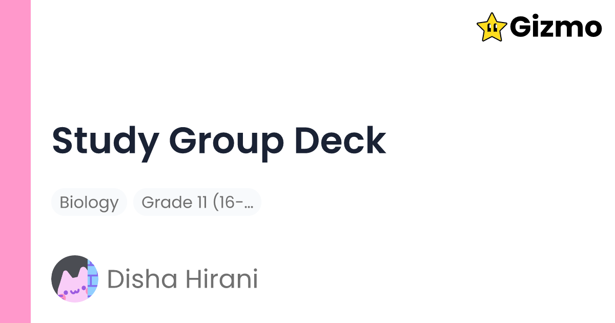Study Group Deck | Flashcards