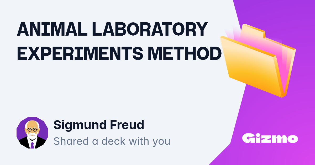 Animal Laboratory Experiments Method | Flashcards