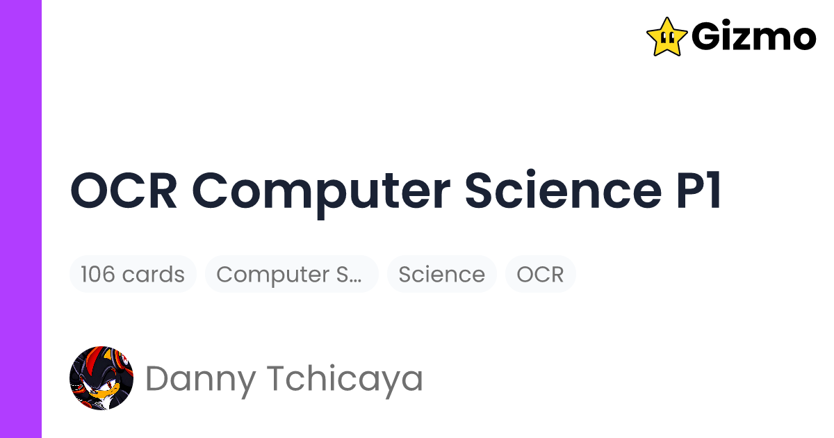 Ocr Computer Science P1 | Flashcards