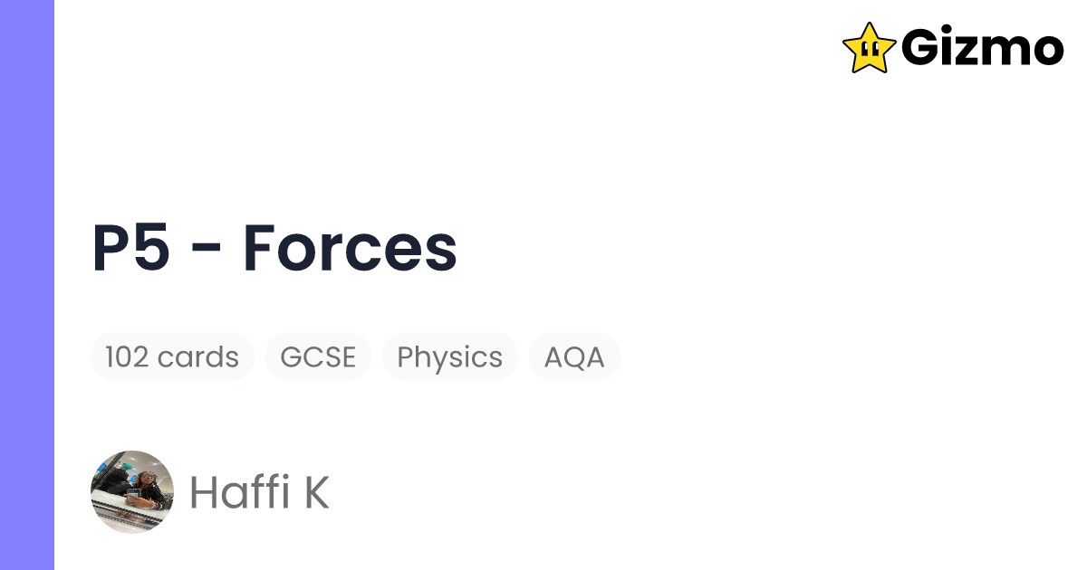 P5 - Forces | Flashcards