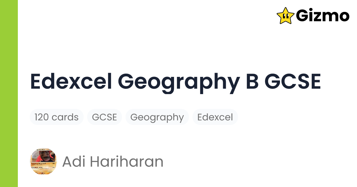 Edexcel Geography B Gcse | Flashcards