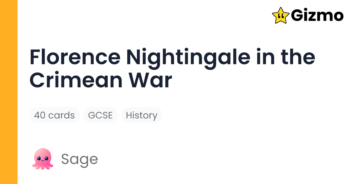 Florence Nightingale in the Crimean War | Flashcards