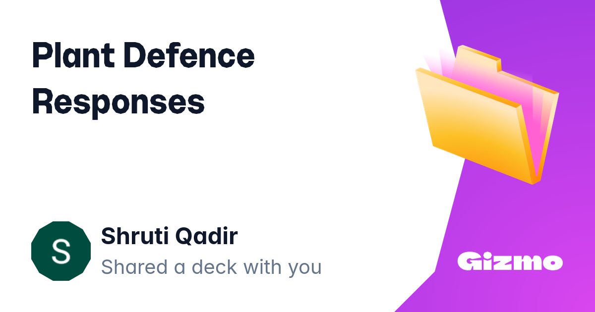 Plant Defence Responses | Flashcards