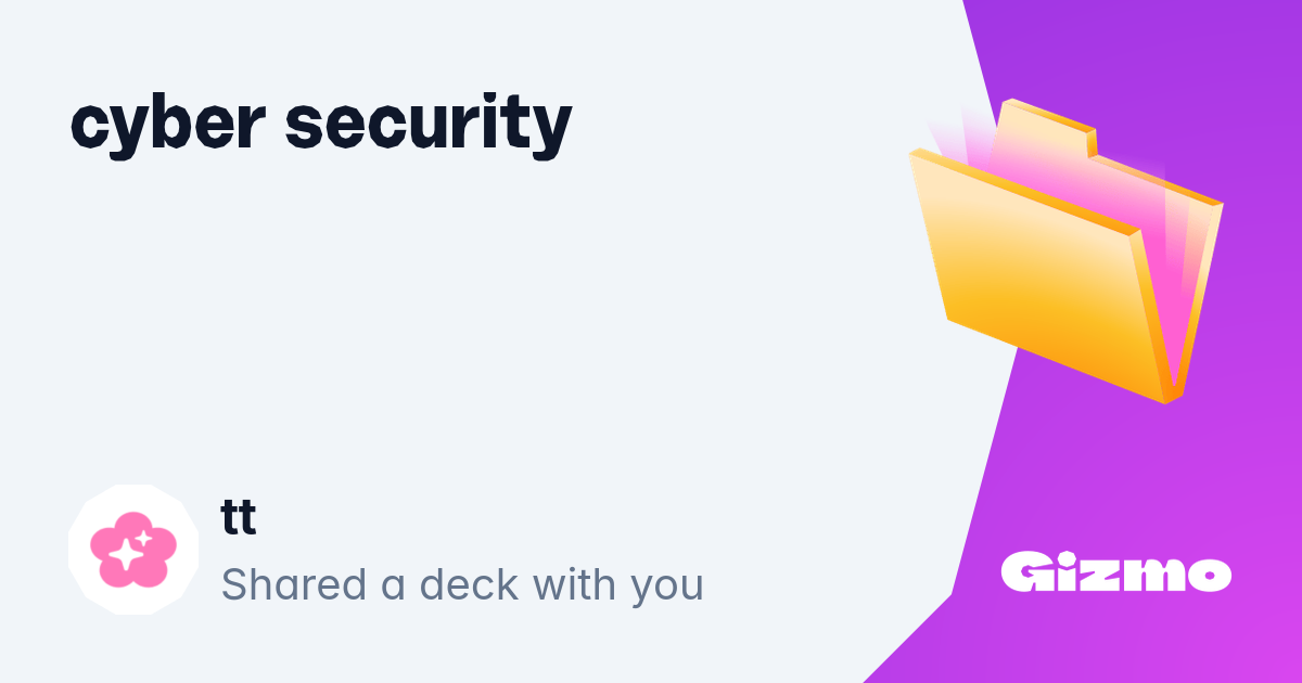 Cyber Security | Flashcards