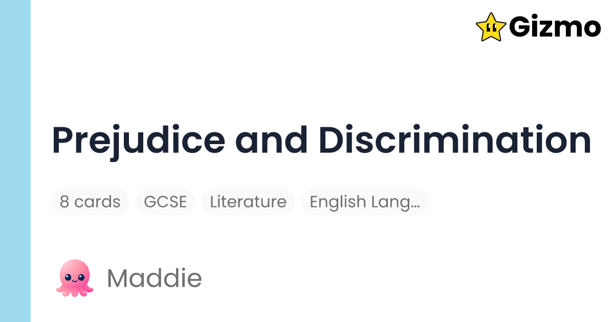 Prejudice and Discrimination | Flashcards