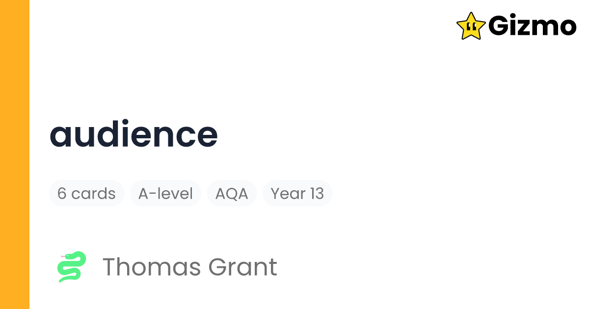 Audience | Flashcards