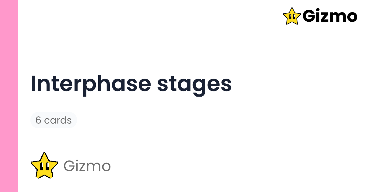Interphase Stages | Flashcards