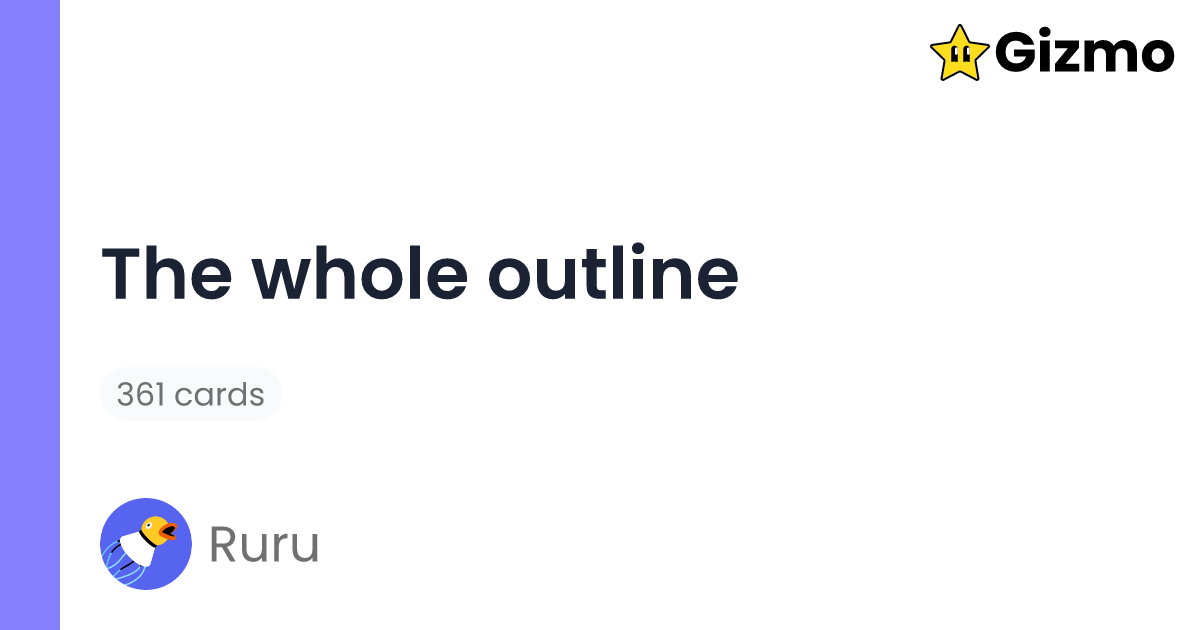 The Whole Outline | Flashcards