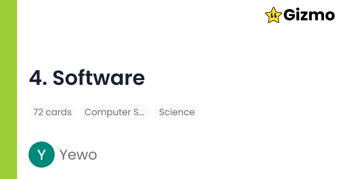 4. Software | Flashcards
