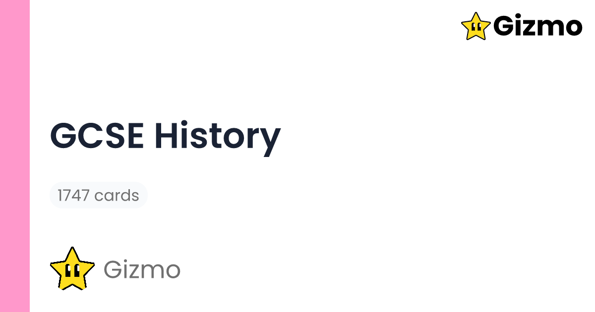Gcse History | Flashcards