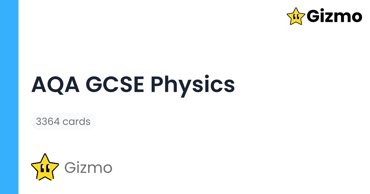 Aqa Gcse Physics | Flashcards