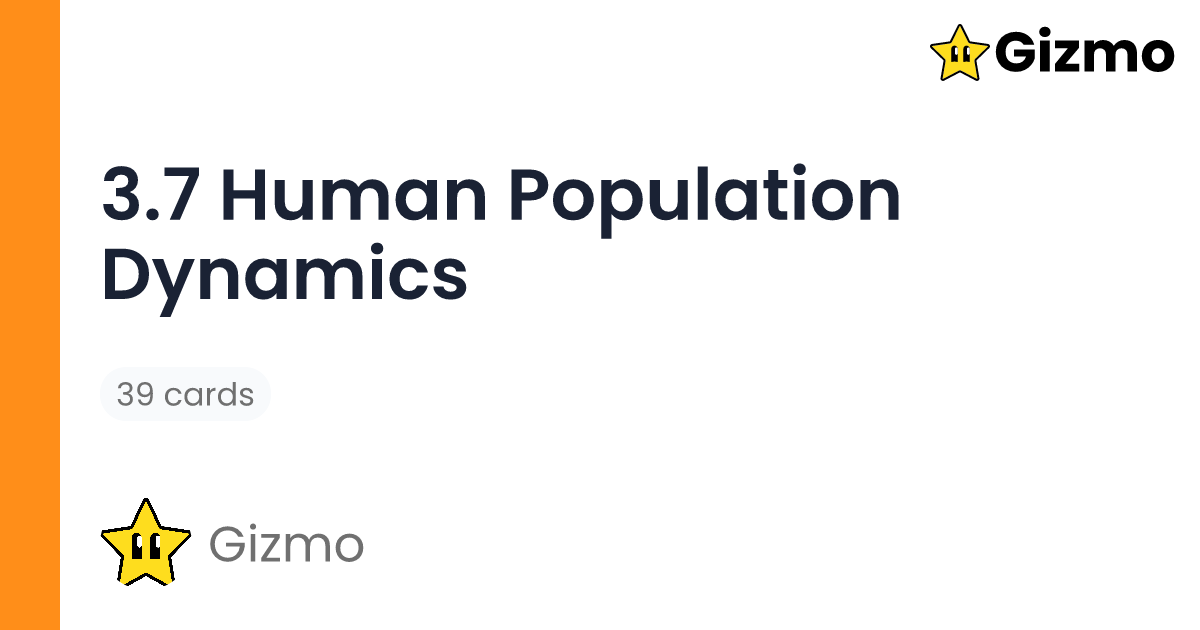 3.7 Human Population Dynamics | Flashcards