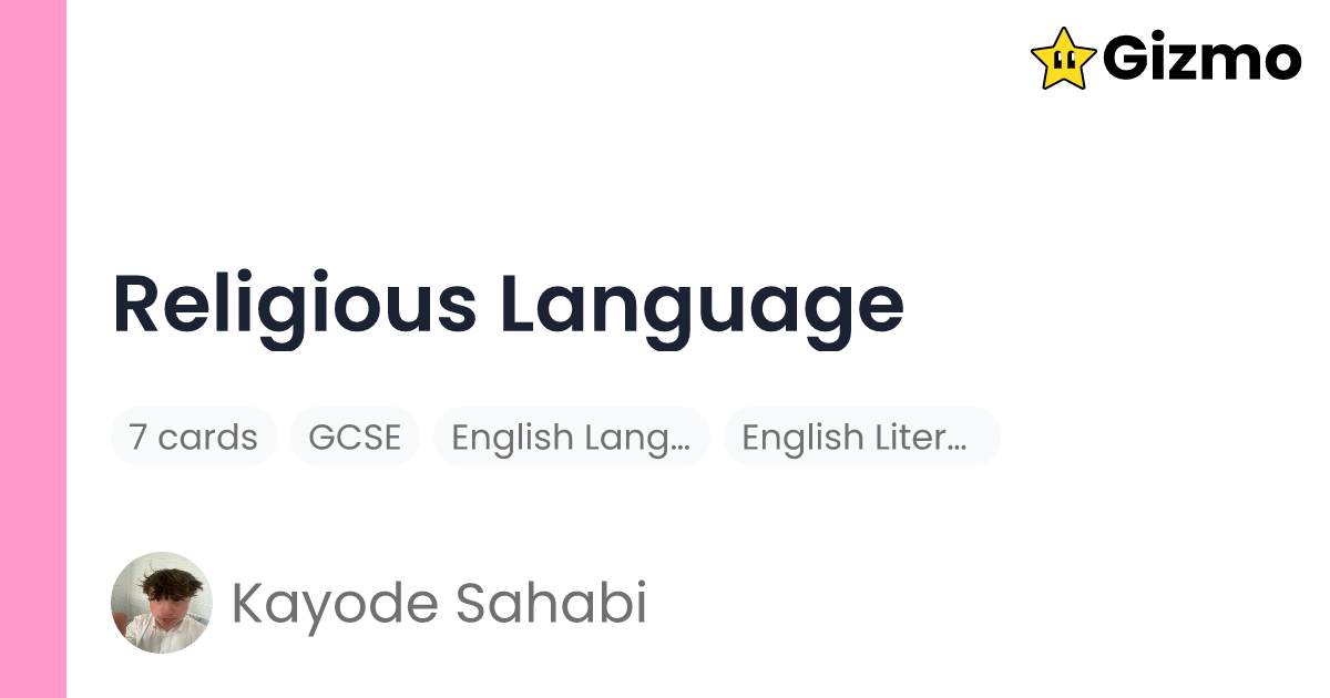 Religious Language | Flashcards