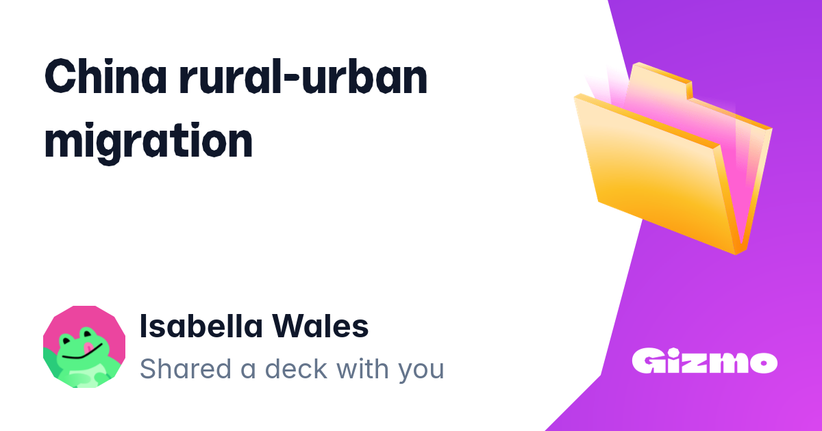 China Rural-urban Migration | Flashcards