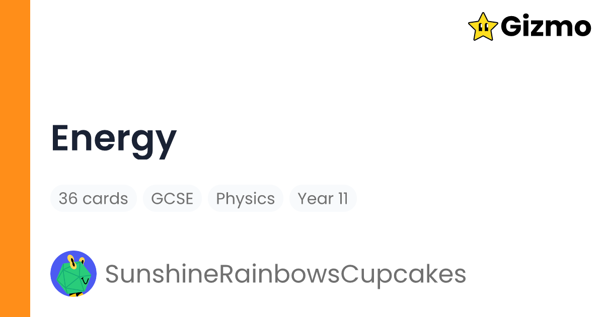 Energy | Flashcards