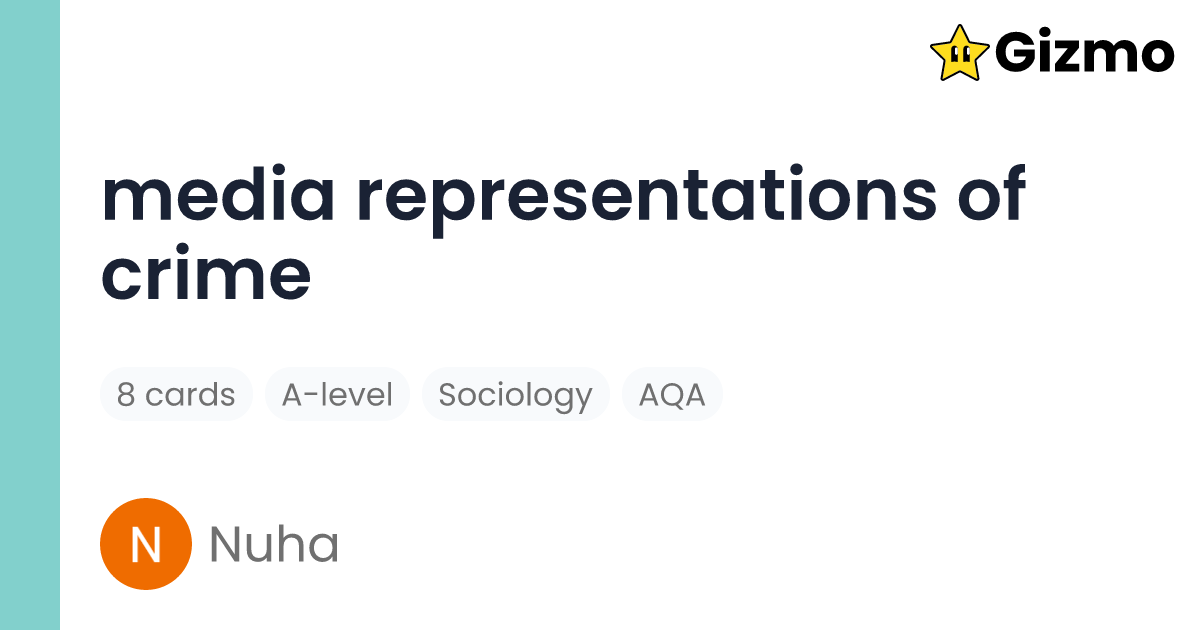 Media Representations Of Crime | Flashcards