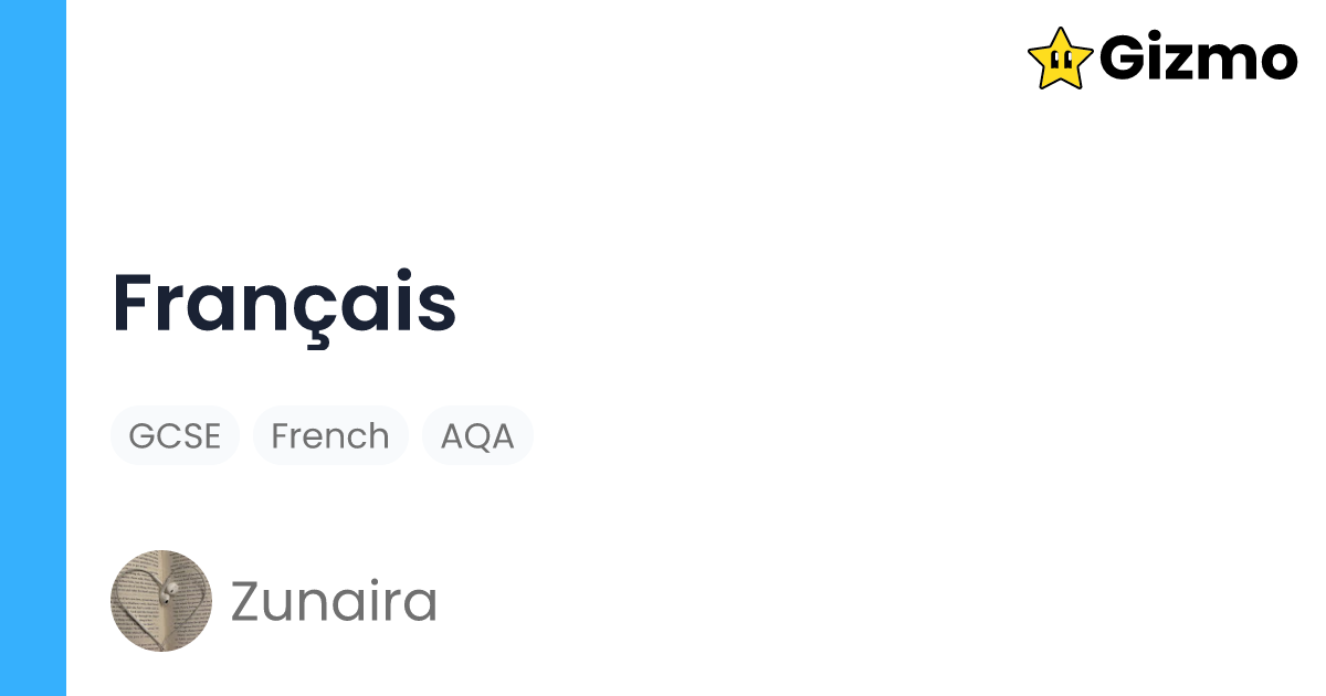 French Vocab | Flashcards