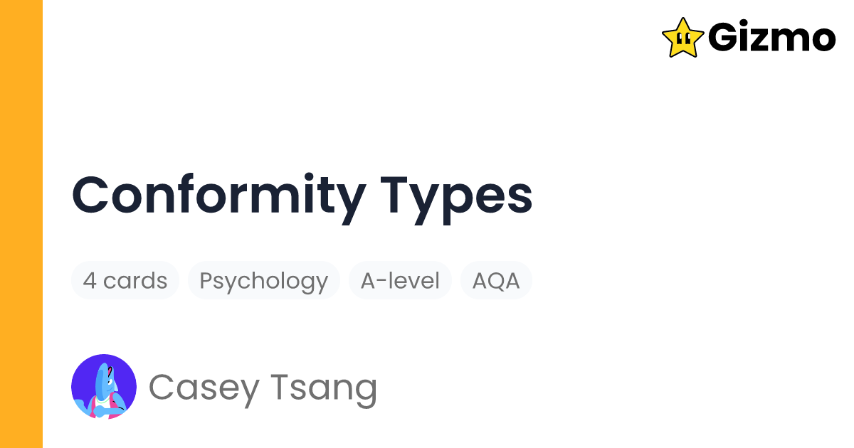 Conformity Types | Flashcards