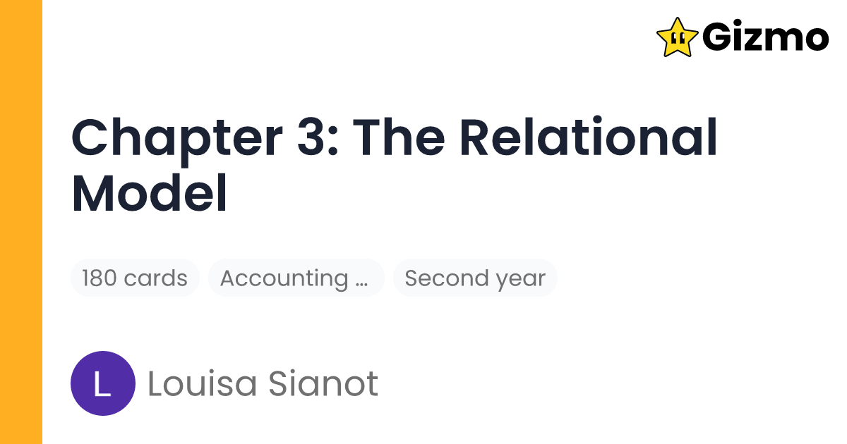 Chapter 3: the Relational Model | Flashcards