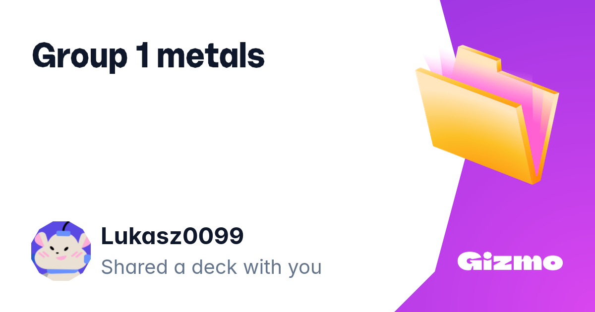 Group 1 Metals | Flashcards