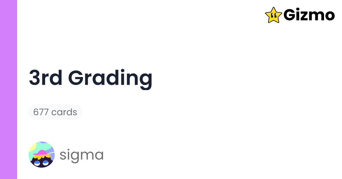 3rd Grading | Flashcards