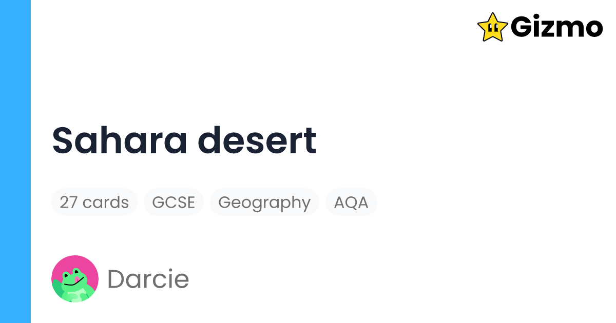 Sahara Desert | Flashcards