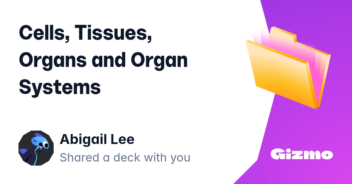 Cells, Tissues, Organs and Organ Systems | Flashcards