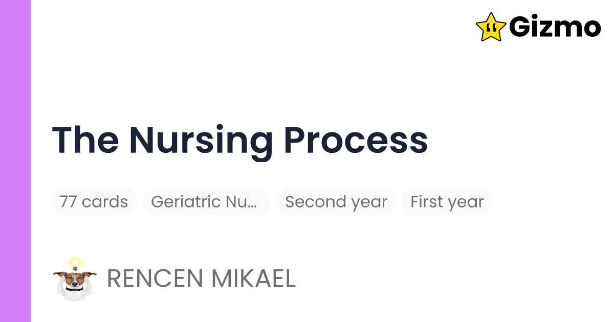 The Nursing Process | Flashcards