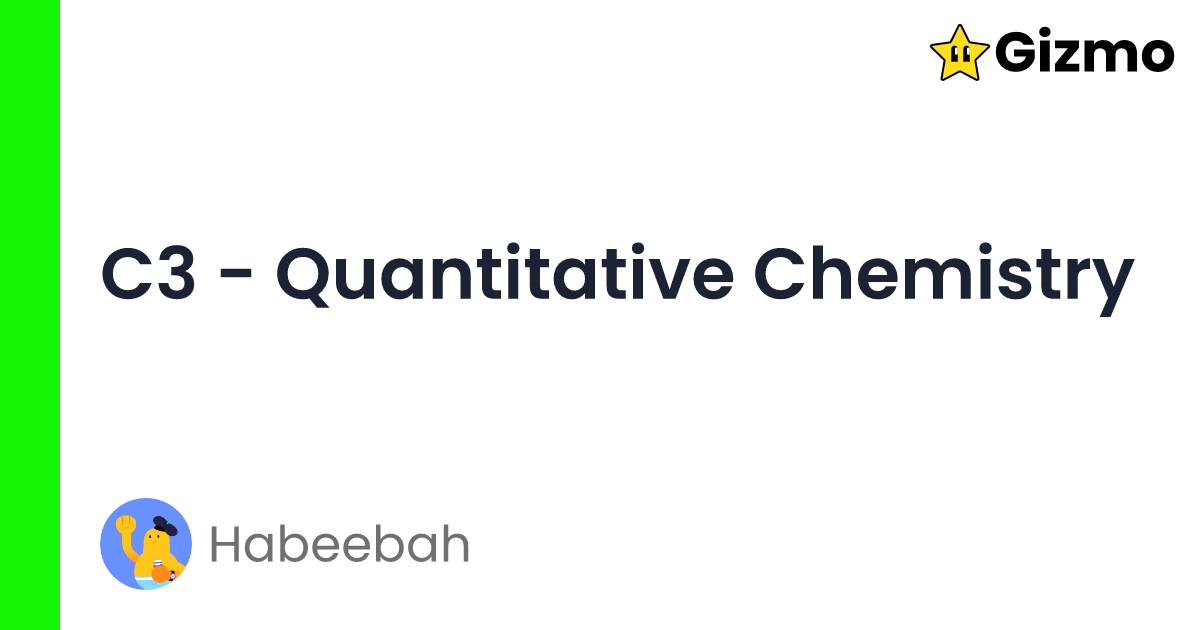 C3 - Quantitative Chemistry | Flashcards