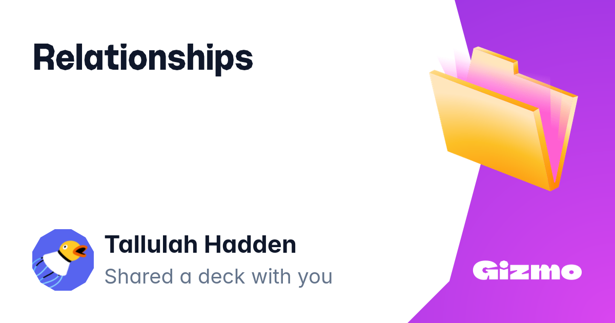 Relationships | Flashcards