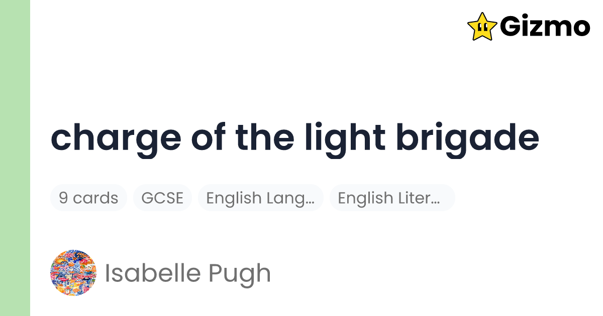 Charge Of the Light Brigade | Flashcards