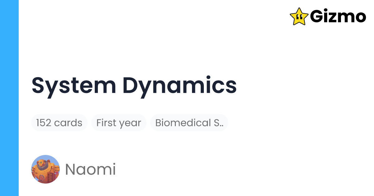 System Dynamics | Flashcards