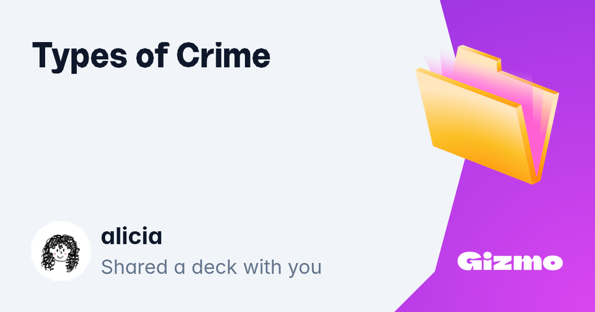 Types Of Crime | Flashcards