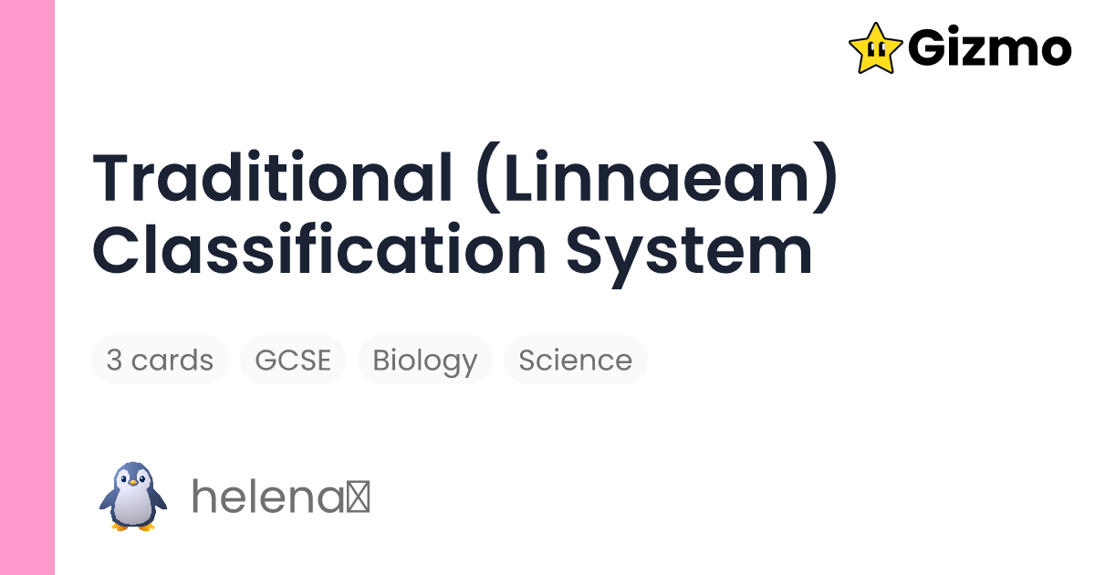 Traditional (linnaean) Classification System | Flashcards