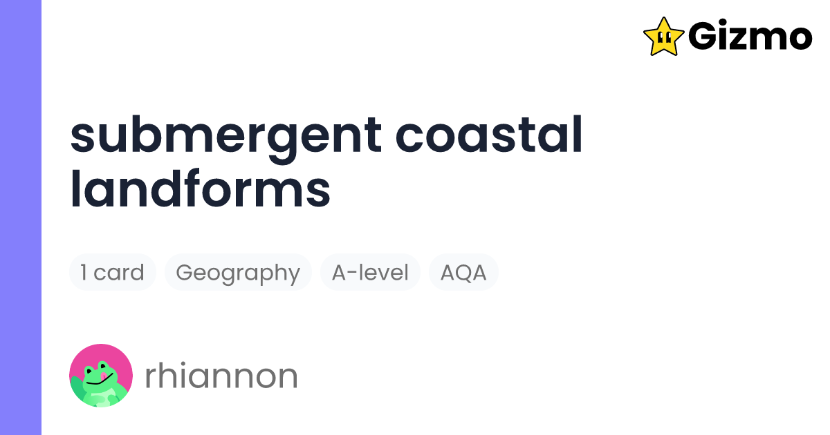 Submergent Coastal Landforms | Flashcards