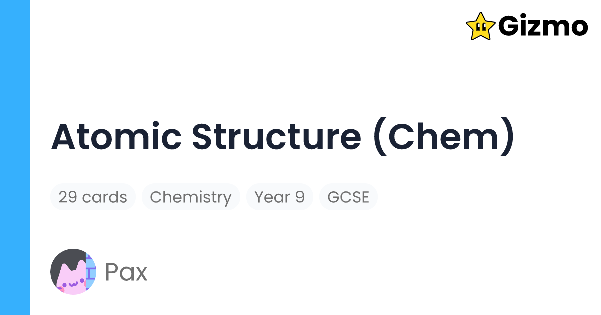 Atomic Structure (chem) | Flashcards