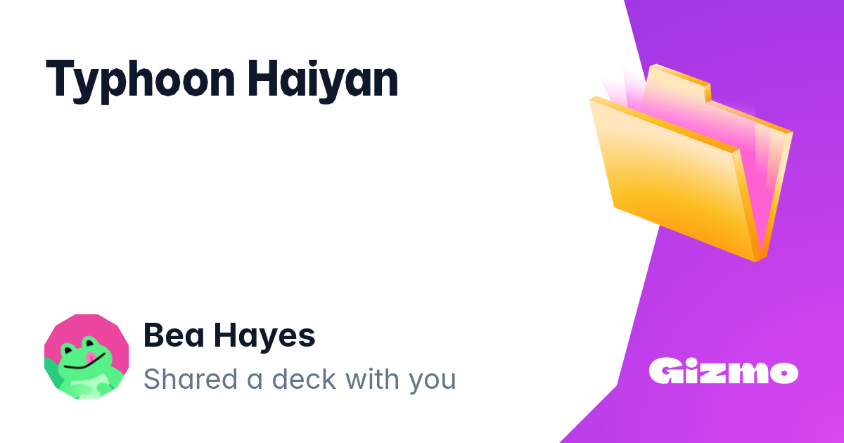 Typhoon Haiyan | Flashcards