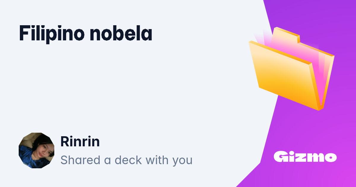 Filipino Nobela | Flashcards