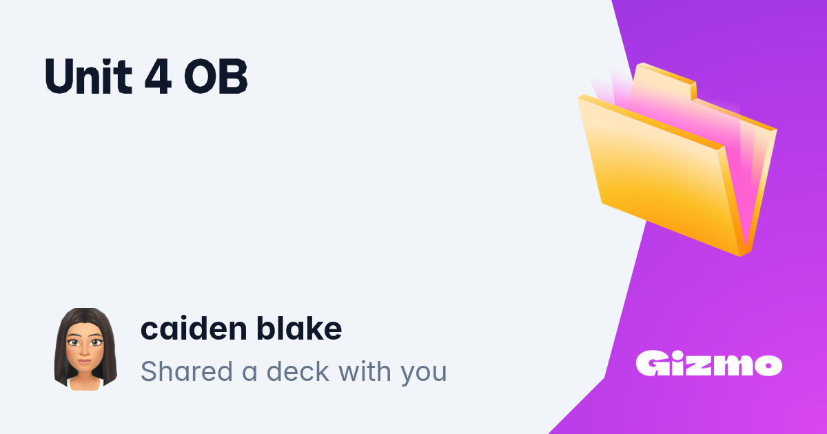 Unit 4 Ob | Flashcards