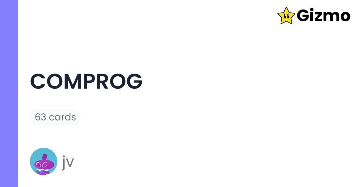 Comprog | Flashcards
