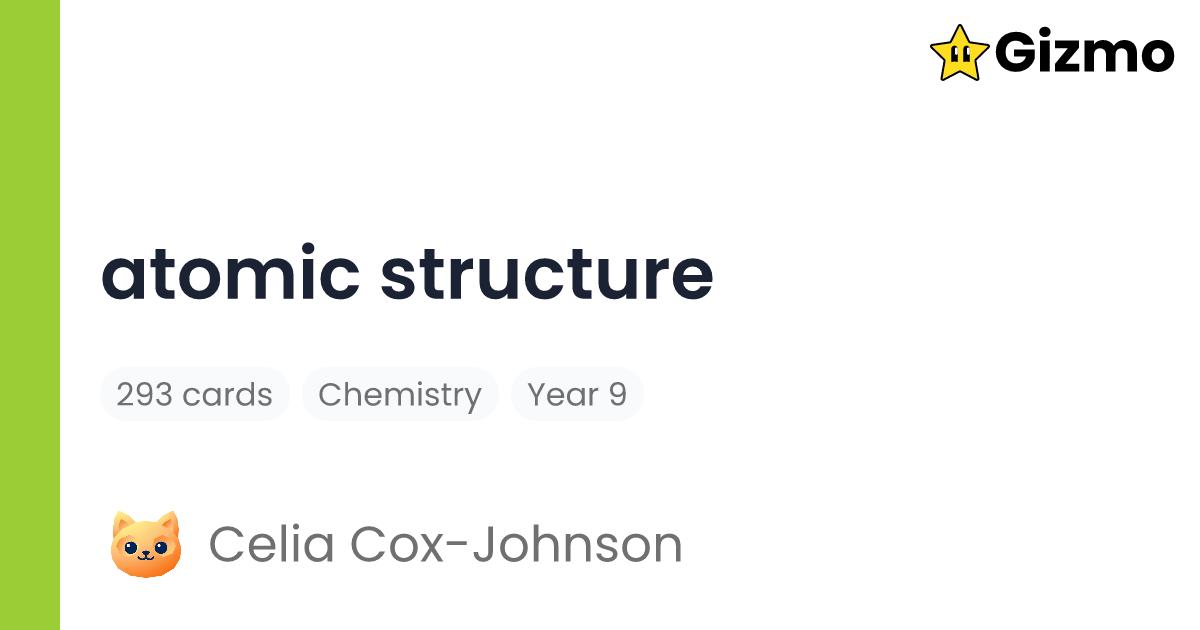 Atomic Structure | Flashcards