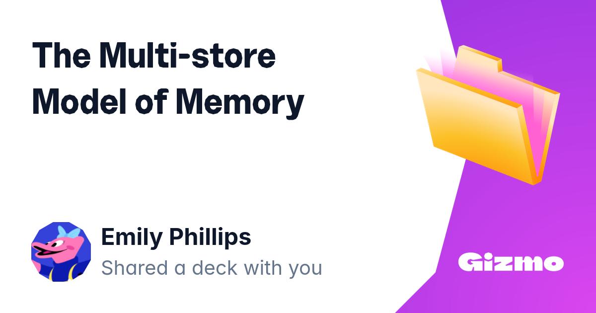 The Multi-store Model Of Memory | Flashcards