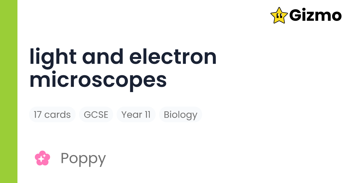 Light and Electron Microscopes | Flashcards