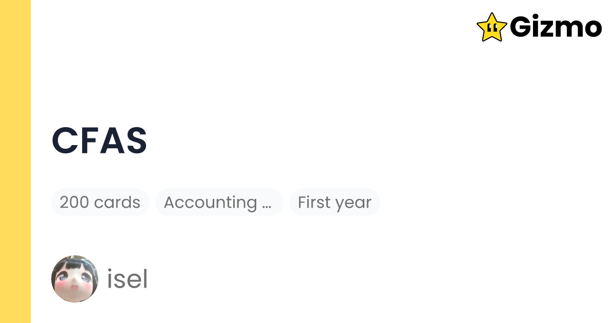 Cfas | Flashcards