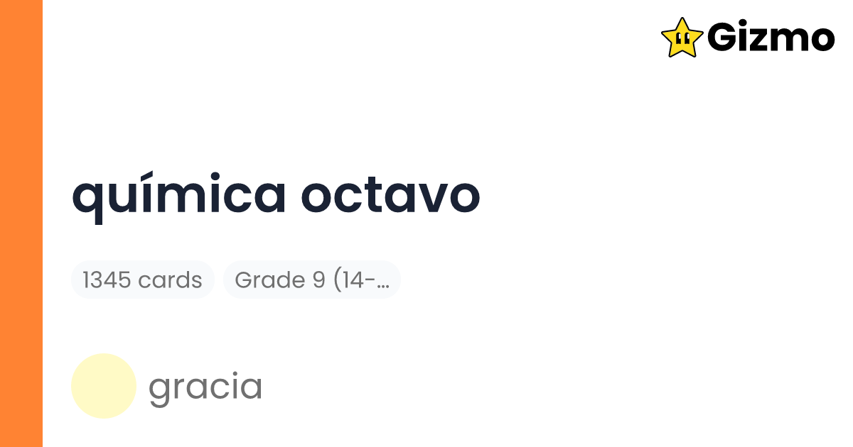 Química Octavo | Flashcards