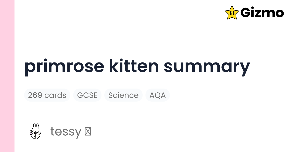 Primrose Kitten Summary | Flashcards